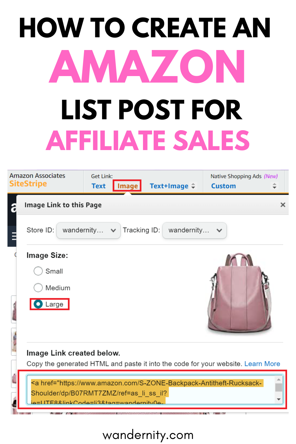 How To Link To Amazon Product To Get Affiliate Commission - Wandernity